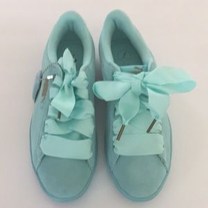Puma | Shoes | Puma Vikky Ribbon Aruba Blue | Poshmark